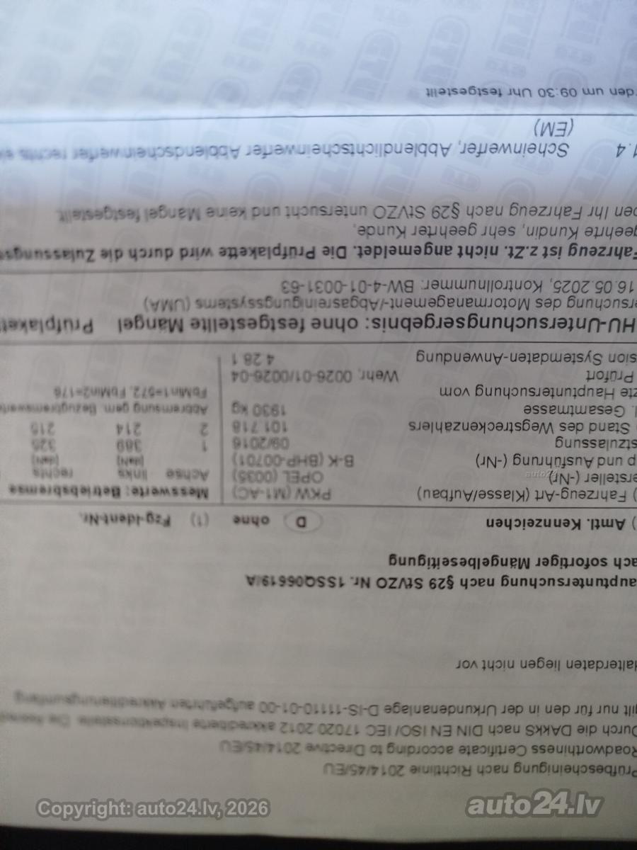 Черный Опель Астра 2016 в Таллин, объемом двигателя 1.60 л и пробегом 114 тыс. км за 7500 €, фото 14 на AUTOMOTO.COM.LV
