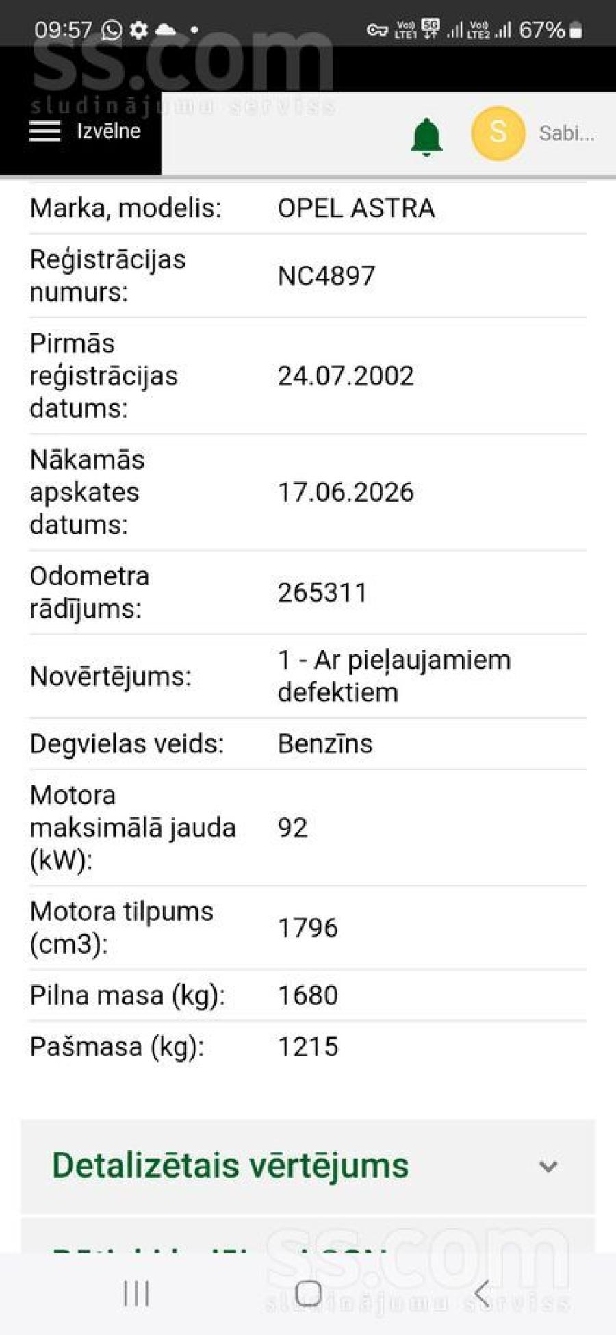Zils Opel Astra 2002 Rīga, ar dzinēja tilpumu 1.80 L un nobraukumu 0 tūkst. km par 840 €, foto 34 vietnē AUTOMOTO.COM.LV