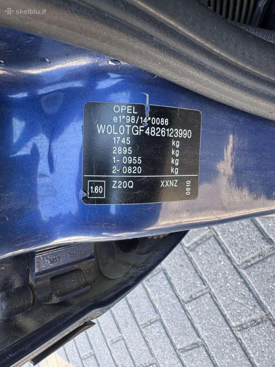 Blue Opel Astra 2002 in Kazlu Ruda, with an engine capacity of 1.70 L and mileage of 264 thousand km for 750 €, photo 22 on AUTOMOTO.COM.LV
