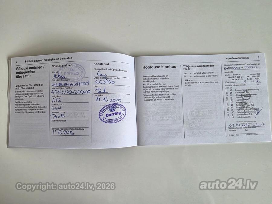 Blue Opel Astra 2016 in Tartu, with an engine capacity of 1.60 L and mileage of 53 thousand km for 11900 €, photo 19 on AUTOMOTO.COM.LV
