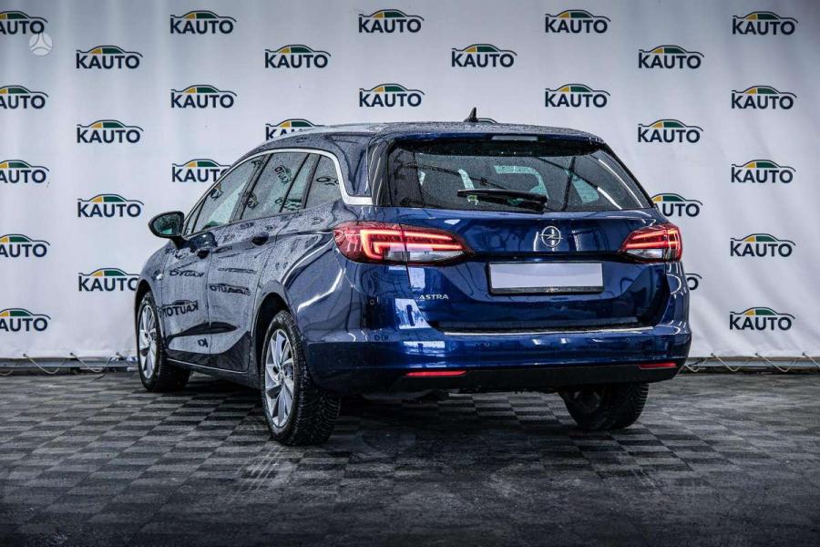 Blue Opel Astra 2020 in Kaunas, with an engine capacity of 1.20 L and mileage of 178 thousand km for 8290 €, photo 5 on AUTOMOTO.COM.LV