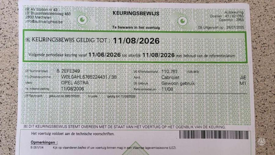 Brūns Opel Astra 2006 Šauļi, ar dzinēja tilpumu 1.60 L un nobraukumu 112 tūkst. km par 2850 €, foto 20 vietnē AUTOMOTO.COM.LV