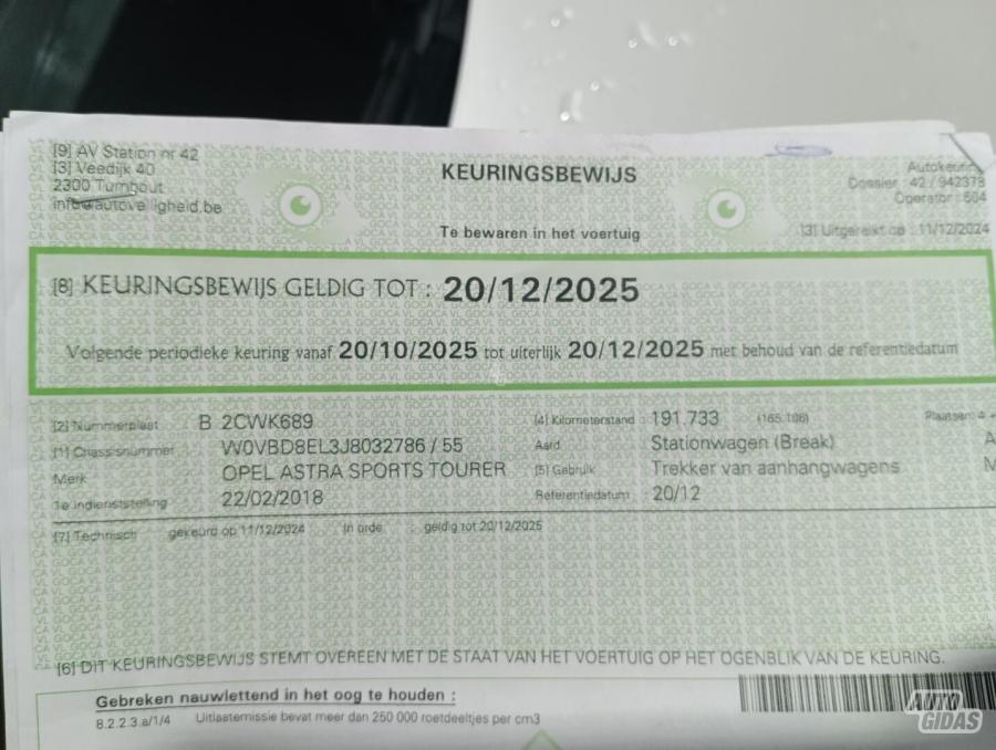 Brown Opel Astra 2018 in Kaunas, with an engine capacity of 1.60 L and mileage of 224 thousand km for 5500 €, photo 23 on AUTOMOTO.COM.LV