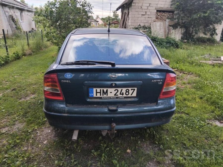 Зеленый Опель Астра 2000 в Айзкраукле, объемом двигателя 1.60 л и пробегом 262 тыс. км за 350 €, фото 1 на AUTOMOTO.COM.LV