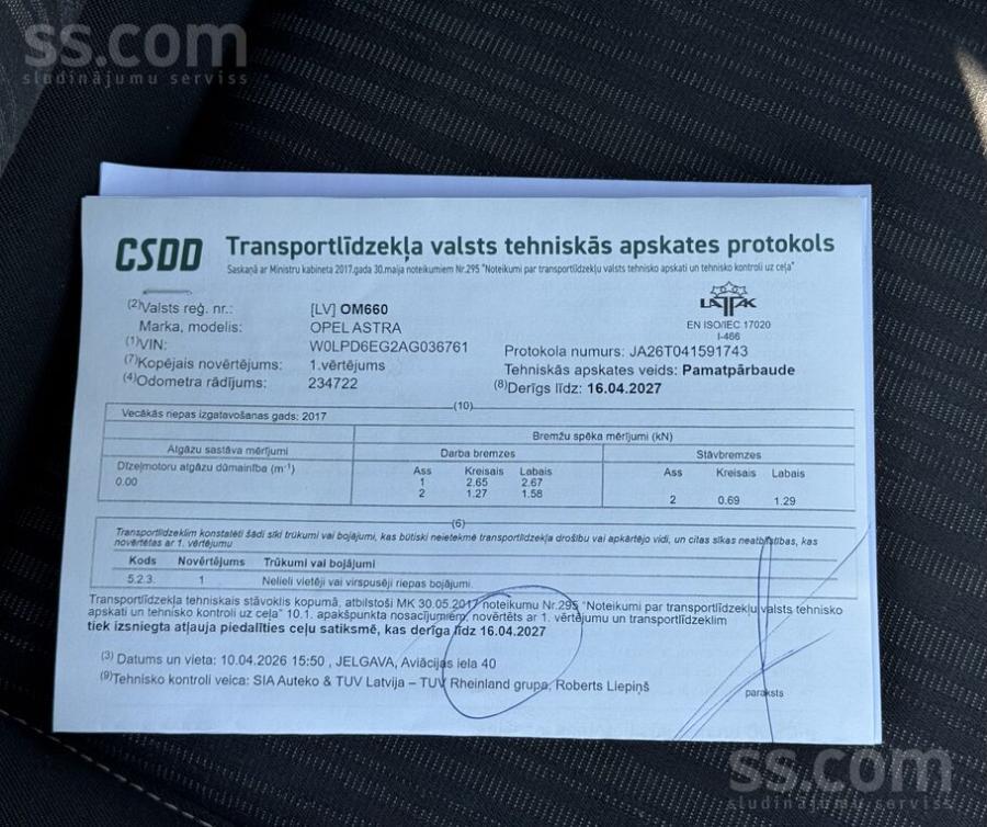 Pelēks Opel Astra 2010 Jelgava, ar dzinēja tilpumu 1.70 L un nobraukumu 0 tūkst. km par 4350 €, foto 18 vietnē AUTOMOTO.COM.LV