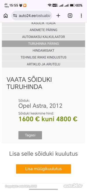 Pelēks Opel Astra 2012 Tallina, ar dzinēja tilpumu 1.70 L un nobraukumu 0 tūkst. km par 3999 €, foto 9 vietnē AUTOMOTO.COM.LV