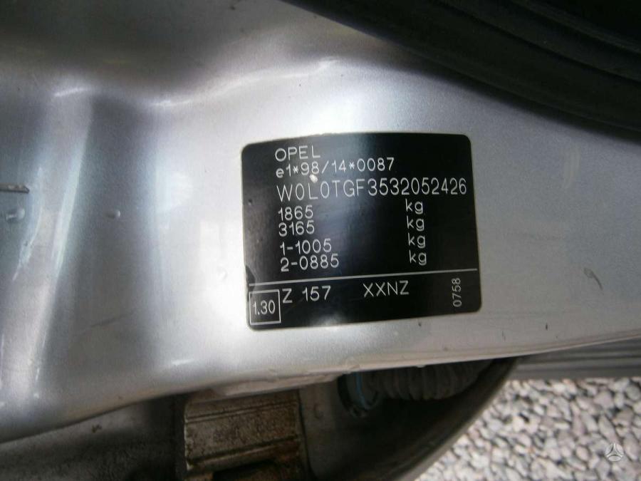 Grey Opel Astra 2002 in Kaisiadorys, with an engine capacity of 2.17 L and mileage of 284 thousand km for 600 €, photo 14 on AUTOMOTO.COM.LV