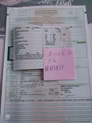 Серый Опель Астра 2006 в Вилкавишкис, объемом двигателя 1.60 л и пробегом 248 тыс. км за 1199 €, фото 19 на AUTOMOTO.COM.LV