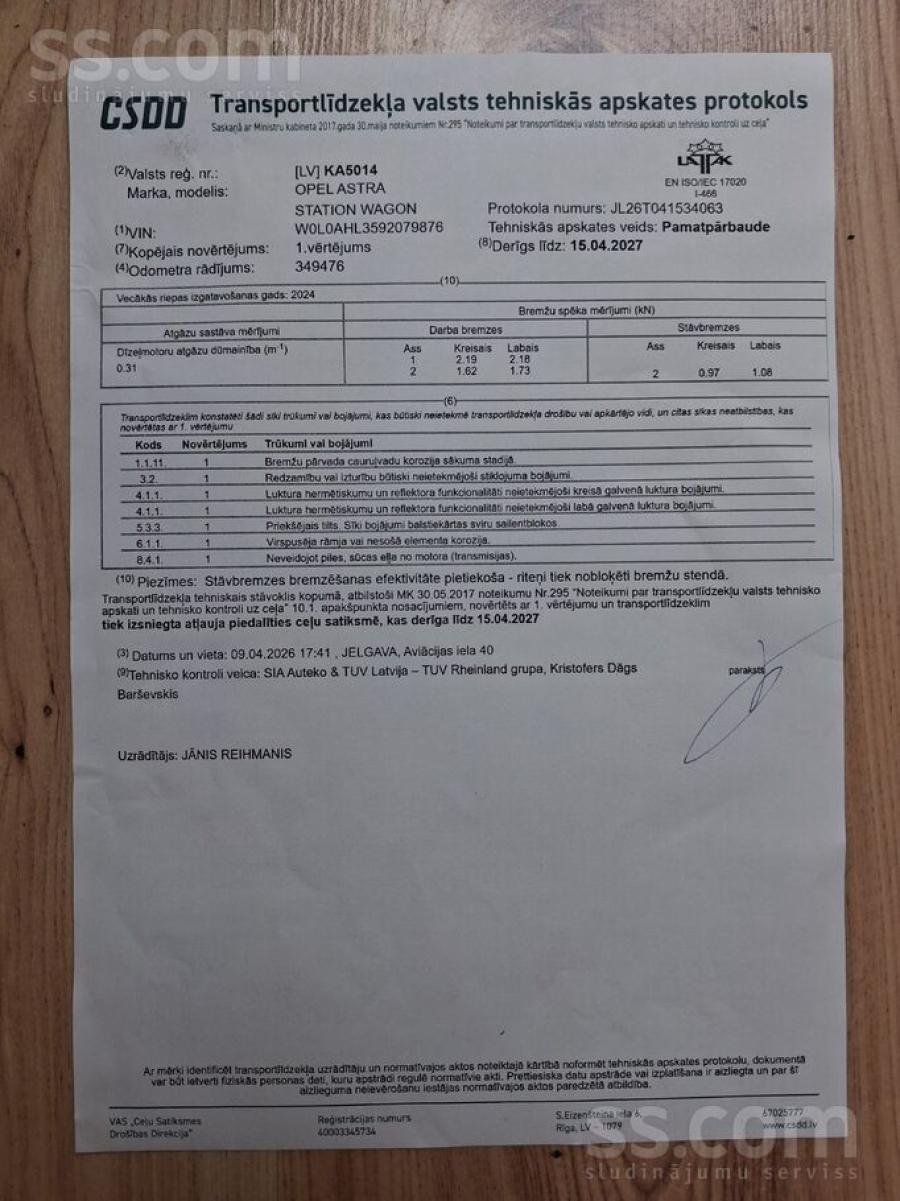 Grey Opel Astra 2009 in Riga, with an engine capacity of 1.70 L and mileage of 358 thousand km for 1200 €, photo 8 on AUTOMOTO.COM.LV