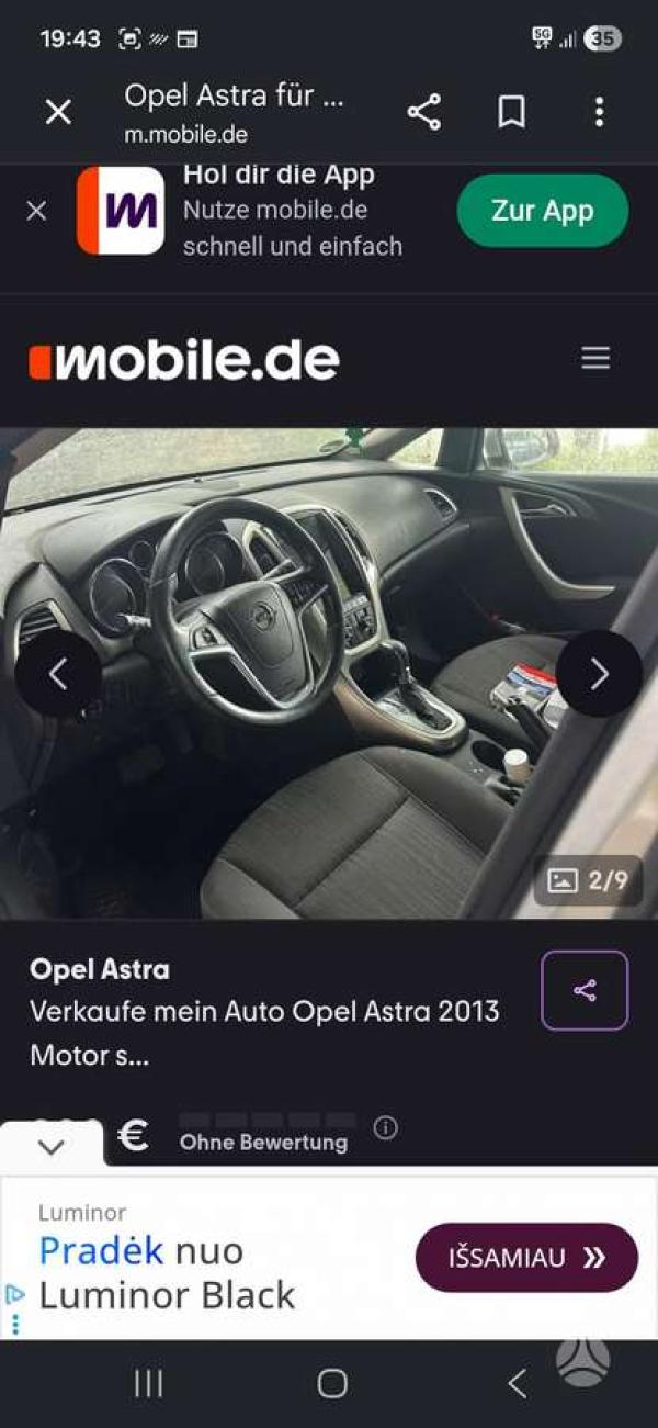 Pelēks Opel Astra 2011 Klaipėda, ar dzinēja tilpumu 1.97 L un nobraukumu 225 tūkst. km par 1450 €, foto 3 vietnē AUTOMOTO.COM.LV