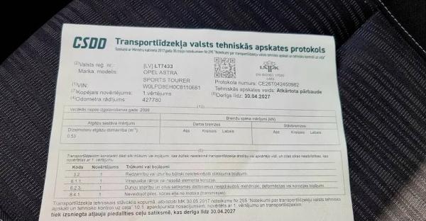 Серый Опель Астра 2012 в Цесис, объемом двигателя 1.70 л и пробегом 428 тыс. км за 1700 €, фото 10 на AUTOMOTO.COM.LV