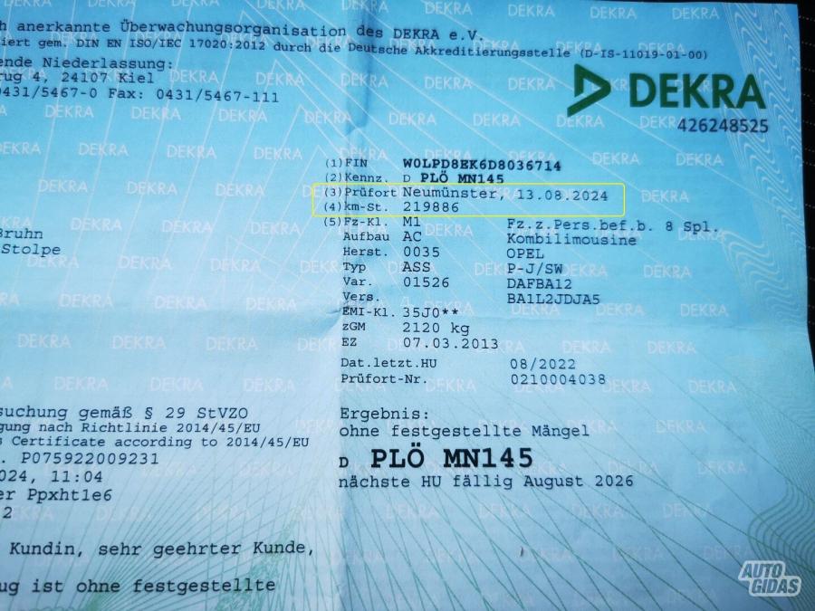 Серый Опель Астра 2013 в Клайпеда, объемом двигателя 1.70 л и пробегом 223 тыс. км за 3880 €, фото 30 на AUTOMOTO.COM.LV