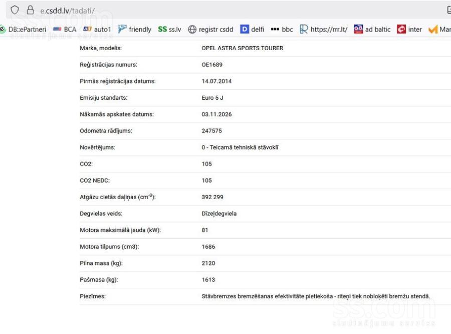 Grey Opel Astra 2014 in Jelgava, with an engine capacity of 1.70 L and mileage of 248 thousand km for 4990 €, photo 28 on AUTOMOTO.COM.LV