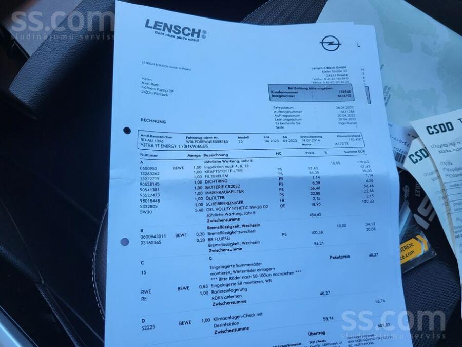 Pelēks Opel Astra 2014 Jelgava, ar dzinēja tilpumu 1.70 L un nobraukumu 248 tūkst. km par 4890 €, foto 29 vietnē AUTOMOTO.COM.LV