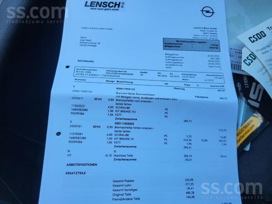 Pelēks Opel Astra 2014 Jelgava, ar dzinēja tilpumu 1.70 L un nobraukumu 248 tūkst. km par 4890 €, foto 30 vietnē AUTOMOTO.COM.LV