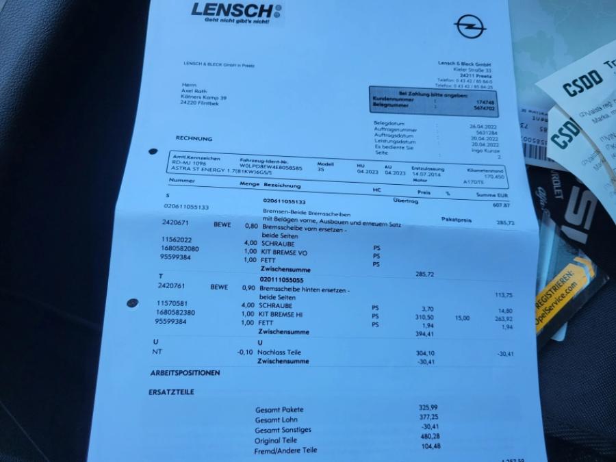 Pelēks Opel Astra 2014 Rīga, ar dzinēja tilpumu 1.70 L un nobraukumu 248 tūkst. km par 4990 €, foto 29 vietnē AUTOMOTO.COM.LV