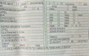 Grey Opel Astra 2017 in Rezekne, with an engine capacity of 1.60 L and mileage of 198 thousand km for 3450 €, photo 18 on AUTOMOTO.COM.LV