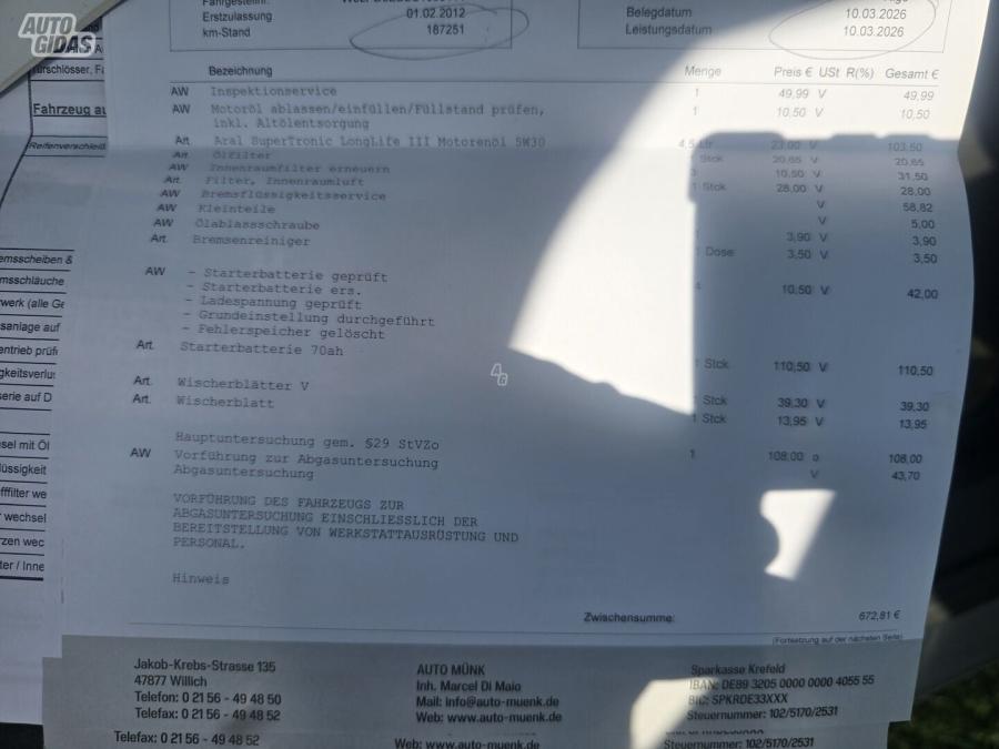 Opel Astra 2012 in Jurbarkas, with an engine capacity of 1.60 L and mileage of 188 thousand km for 3650 €, photo 17 on AUTOMOTO.COM.LV