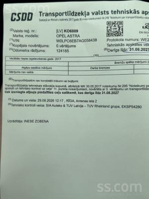 Красный Опель Астра 2010 в Рига, объемом двигателя 1.40 л и пробегом 124 тыс. км за 2500 €, фото 5 на AUTOMOTO.COM.LV