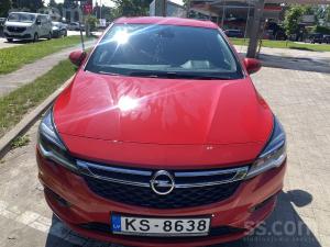 Sarkans Opel Astra 2017 Rīga, ar dzinēja tilpumu 1.40 L un nobraukumu 124 tūkst. km par 6200 €, foto  vietnē AUTOMOTO.COM.LV