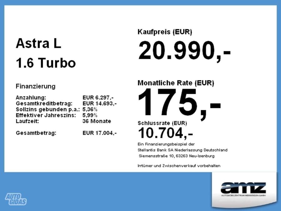 Sarkans Opel Astra 2022 Kauņa, ar dzinēja tilpumu 1.60 L un nobraukumu 40 tūkst. km par 23783 €, foto 3 vietnē AUTOMOTO.COM.LV