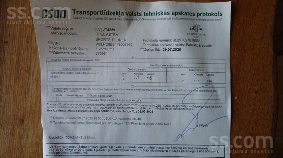 Opel Astra 2014 Jelgava, ar dzinēja tilpumu 1.60 L un nobraukumu 277 tūkst. km par 2765 €, foto 10 vietnē AUTOMOTO.COM.LV