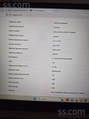 Opel Astra 2018 in Jekabpils, with an engine capacity of 1.60 L and mileage of 279 thousand km for 5599 €, photo  on AUTOMOTO.COM.LV