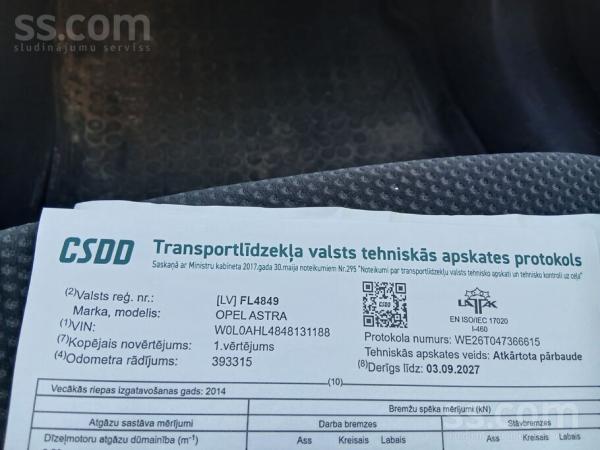 Balts Opel Astra 2005 Rīga, ar dzinēja tilpumu 1.70 L un nobraukumu 394 tūkst. km par 950 €, foto 8 vietnē AUTOMOTO.COM.LV