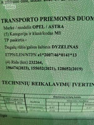 Белый Опель Астра 2012 в Паневежис, объемом двигателя 1.70 л и пробегом 252 тыс. км за 2350 €, фото 14 на AUTOMOTO.COM.LV