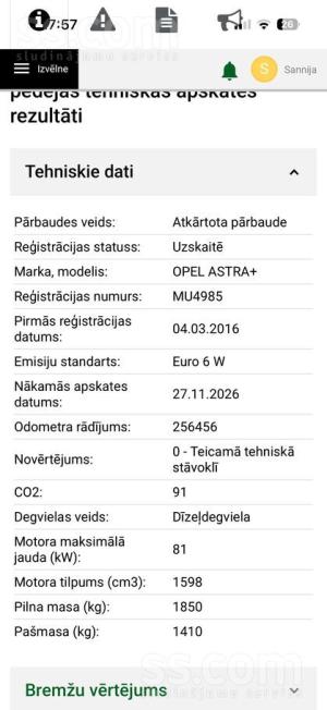 Balts Opel Astra 2016 Jelgava, ar dzinēja tilpumu 1.60 L un nobraukumu 264 tūkst. km par 6500 €, foto 17 vietnē AUTOMOTO.COM.LV