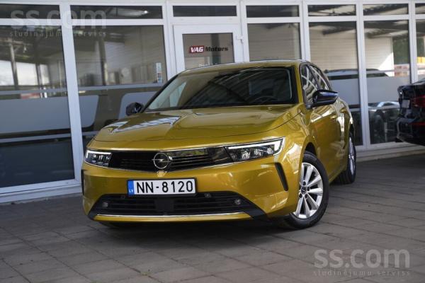 Yellow Opel Astra 2023 in Riga, with an engine capacity of 1.20 L and mileage of 61 thousand km for 12990 €, photo 1 on AUTOMOTO.COM.LV