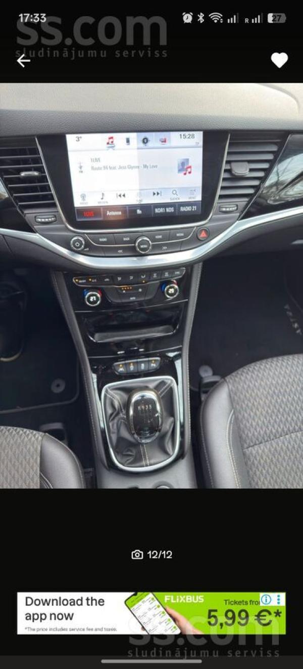 Dzeltens Opel Astra 2016 Jūrmala, ar dzinēja tilpumu 1.60 L un nobraukumu 110 tūkst. km par 79000 €, foto 4 vietnē AUTOMOTO.COM.LV