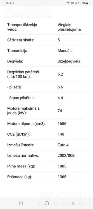 Opel Combo 2004 Jelgava, ar dzinēja tilpumu 1.70 L un nobraukumu 305 tūkst. km par 1950 €, foto 3 vietnē AUTOMOTO.COM.LV
