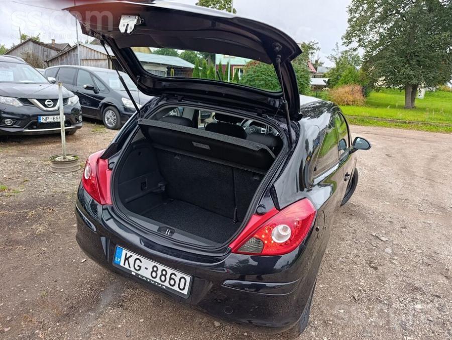 Black Opel Corsa 2011 in Rezekne, with an engine capacity of 1.20 L and mileage of 177 thousand km for 1950 €, photo 11 on AUTOMOTO.COM.LV