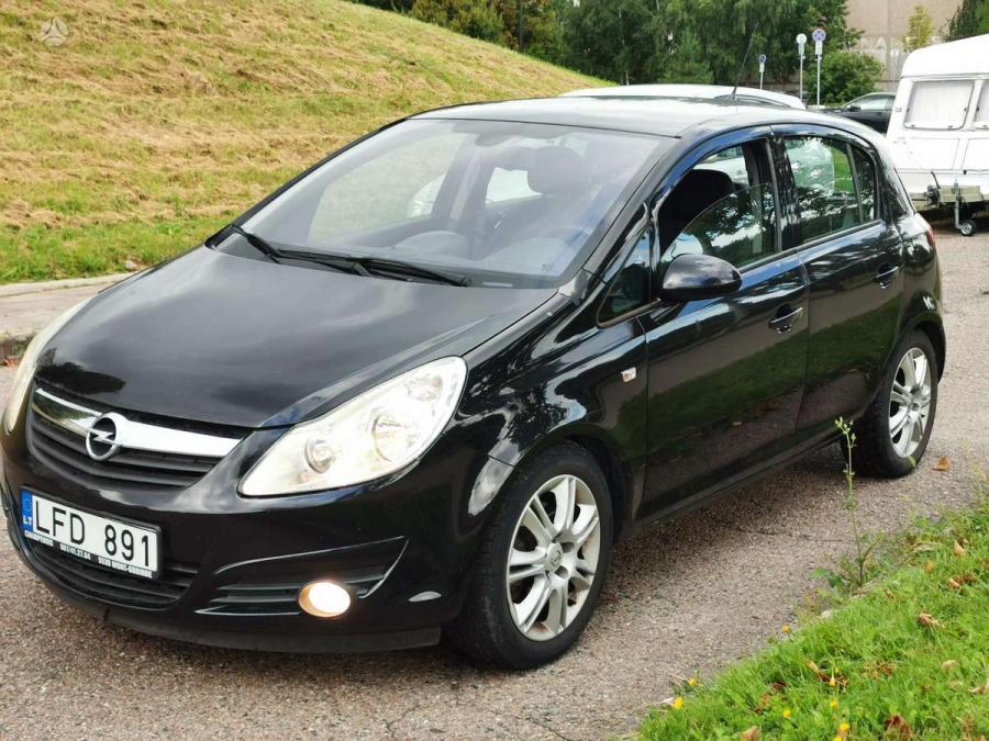 Black Opel Corsa 2008 in Vilnius, with an engine capacity of 1.69 L and mileage of 266 thousand km for 800 €, photo 6 on AUTOMOTO.COM.LV