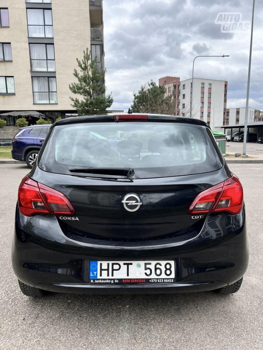 Black Opel Corsa 2015 in Vilnius, with an engine capacity of 1.30 L and mileage of 162 thousand km for 3250 €, photo 5 on AUTOMOTO.COM.LV