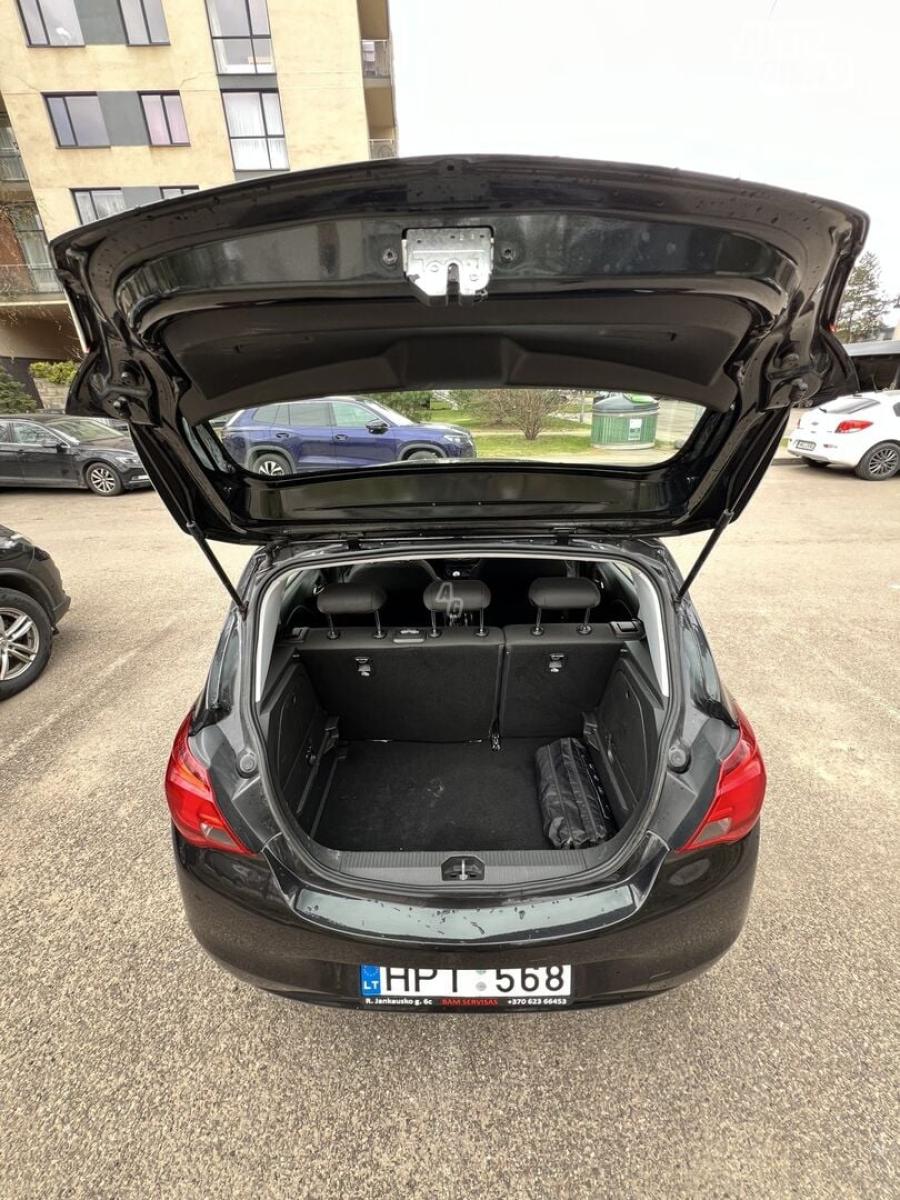 Black Opel Corsa 2015 in Vilnius, with an engine capacity of 1.30 L and mileage of 162 thousand km for 3250 €, photo 13 on AUTOMOTO.COM.LV