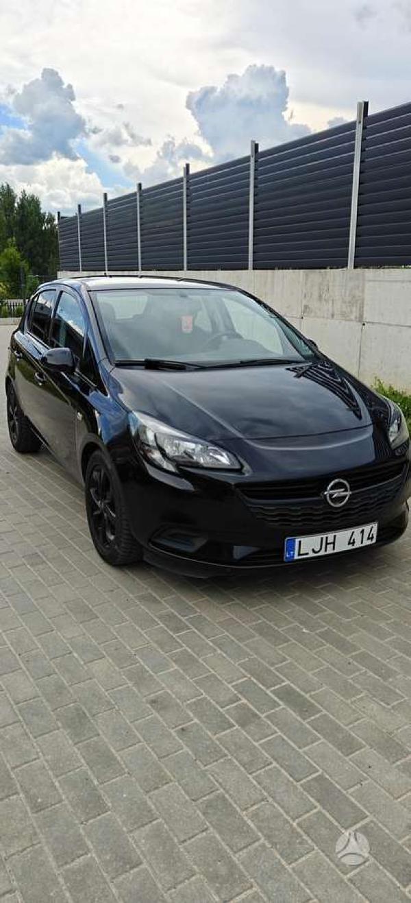 Black Opel Corsa 2017 in Vilnius, with an engine capacity of 1.25 L and mileage of 90 thousand km for 5500 €, photo 1 on AUTOMOTO.COM.LV