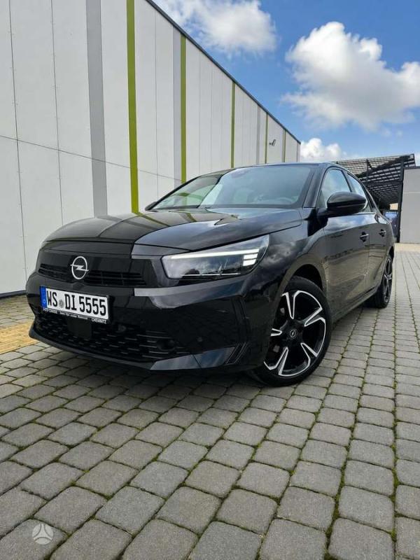 Black Opel Corsa 2024 in Raseiniai, with an engine capacity of 1.20 L and mileage of 82 thousand km for 9900 €, photo 1 on AUTOMOTO.COM.LV