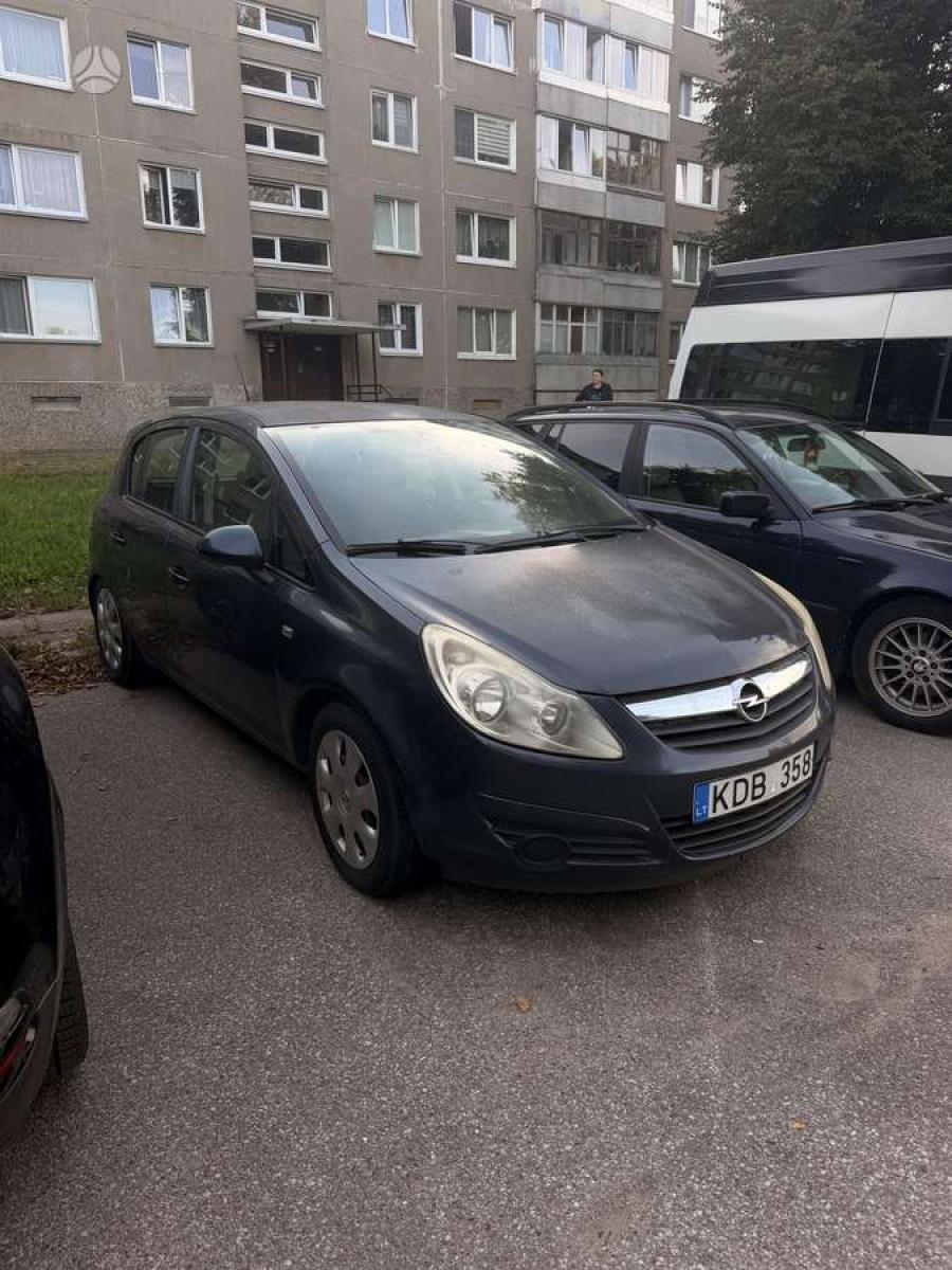 Blue Opel Corsa 2008 in Klaipeda, with an engine capacity of 1.25 L and mileage of 248 thousand km for 900 €, photo 1 on AUTOMOTO.COM.LV