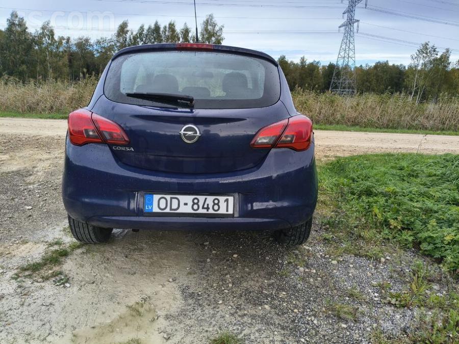Blue Opel Corsa 2016 in Riga, with an engine capacity of 1.40 L and mileage of 80 thousand km for 3800 €, photo 6 on AUTOMOTO.COM.LV