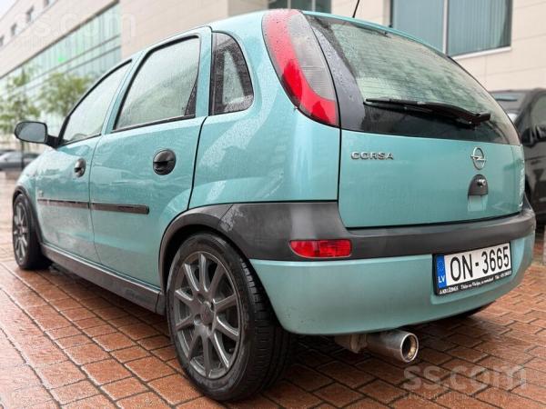 Green Opel Corsa 2003 in Riga, with an engine capacity of 1.20 L and mileage of 0 thousand km for 1600 €, photo 8 on AUTOMOTO.COM.LV