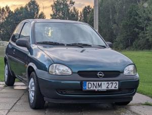 Green Opel Corsa 1998 in Utena, with an engine capacity of 1.39 L and mileage of 154 thousand km for 1200 €, photo  on AUTOMOTO.COM.LV