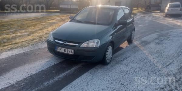 Green Opel Corsa 2004 in Preili, with an engine capacity of 1.20 L and mileage of 212 thousand km for 990 €, photo 1 on AUTOMOTO.COM.LV