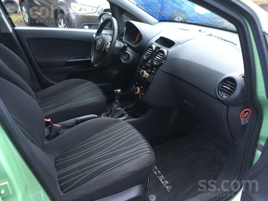 Green Opel Corsa 2010 in Riga, with an engine capacity of 1.20 L and mileage of 0 thousand km for 4500 €, photo 18 on AUTOMOTO.COM.LV