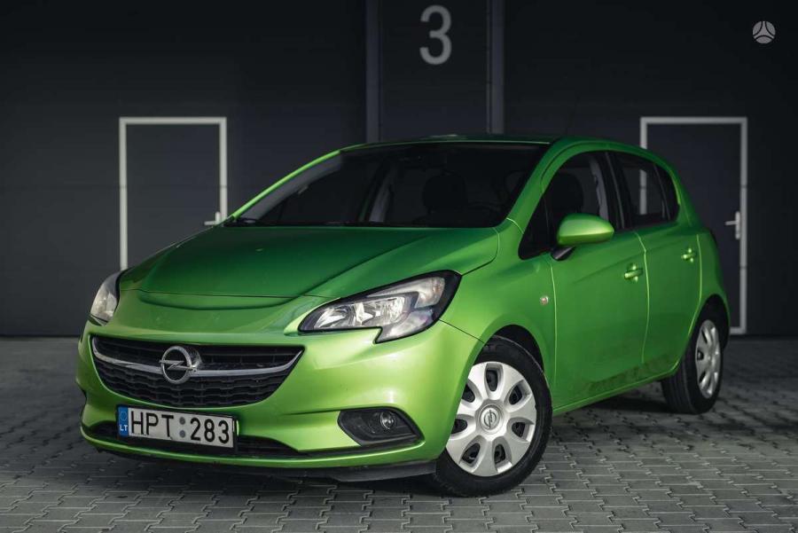 Green Opel Corsa 2015 in Vilnius, with an engine capacity of 1.25 L and mileage of 169 thousand km for 4450 €, photo 3 on AUTOMOTO.COM.LV