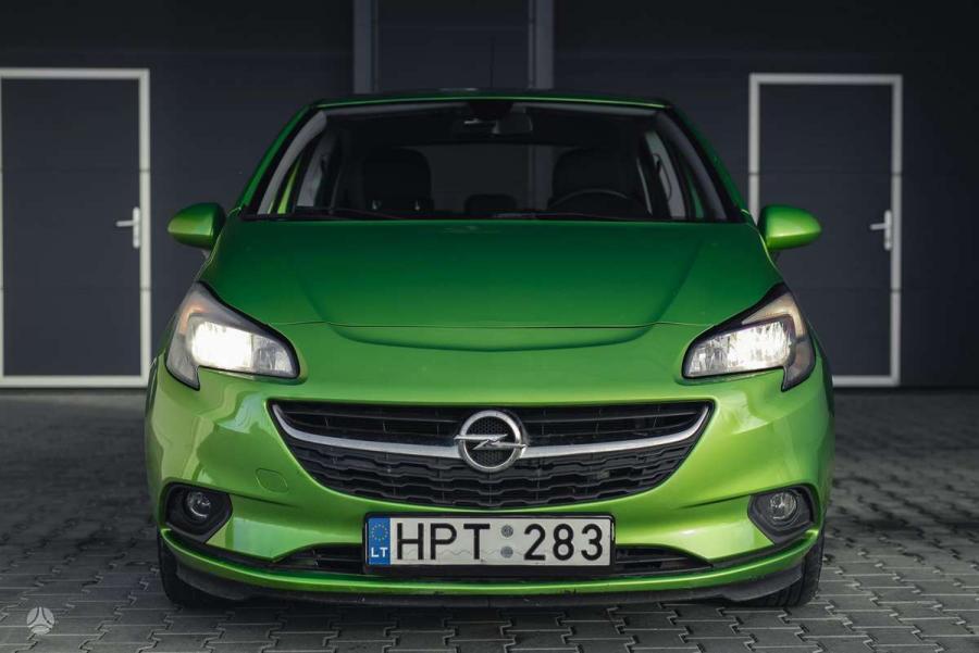 Green Opel Corsa 2015 in Vilnius, with an engine capacity of 1.25 L and mileage of 169 thousand km for 4450 €, photo 4 on AUTOMOTO.COM.LV