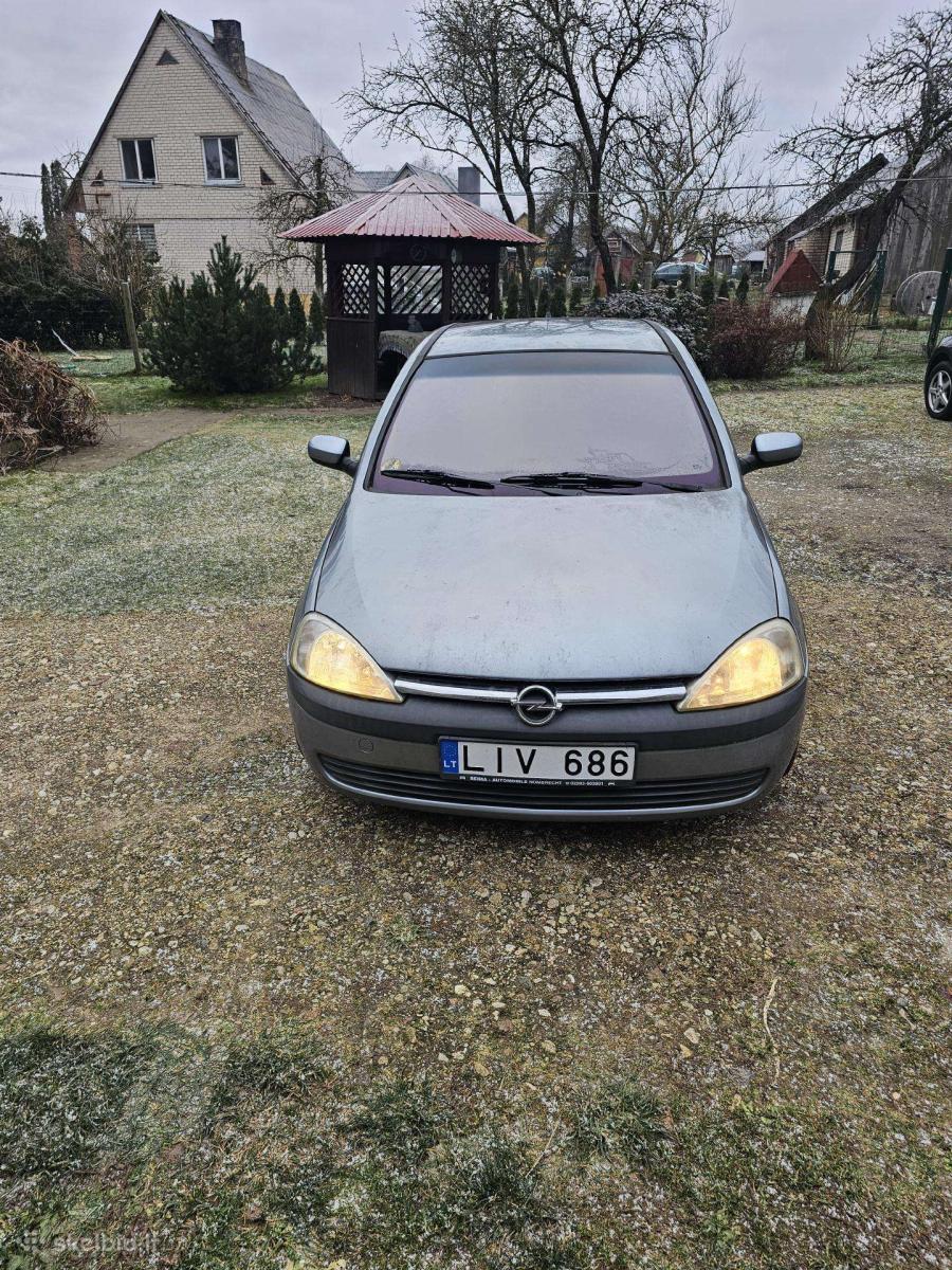 Grey Opel Corsa 2002 in Anyksciai, with an engine capacity of 1.60 L and mileage of 221 thousand km for 399 €, photo 4 on AUTOMOTO.COM.LV
