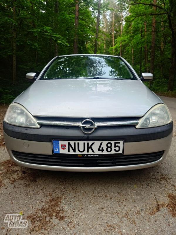 Pelēks Opel Corsa 2002 Viļņa, ar dzinēja tilpumu 1.20 L un nobraukumu 220 tūkst. km par 1850 €, foto 1 vietnē AUTOMOTO.COM.LV