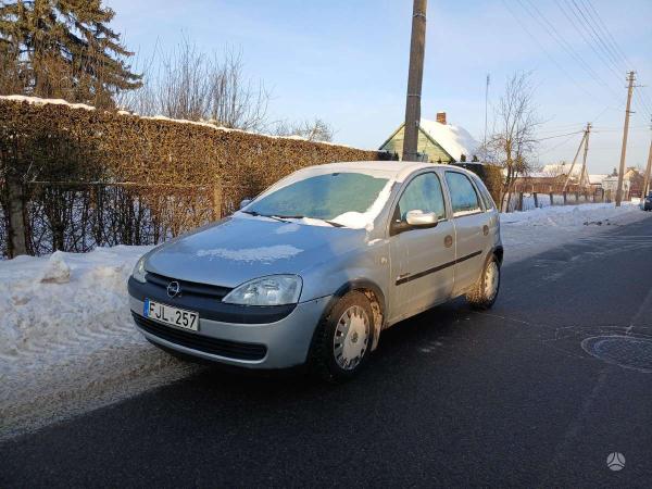 Grey Opel Corsa 2003 in Kedainiai, with an engine capacity of 1.20 L and mileage of 268 thousand km for 299 €, photo 2 on AUTOMOTO.COM.LV